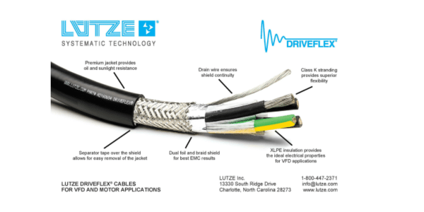 Lutze Cables | VFD, Servo, SUPERFLEX, & More - Agilix Solutions